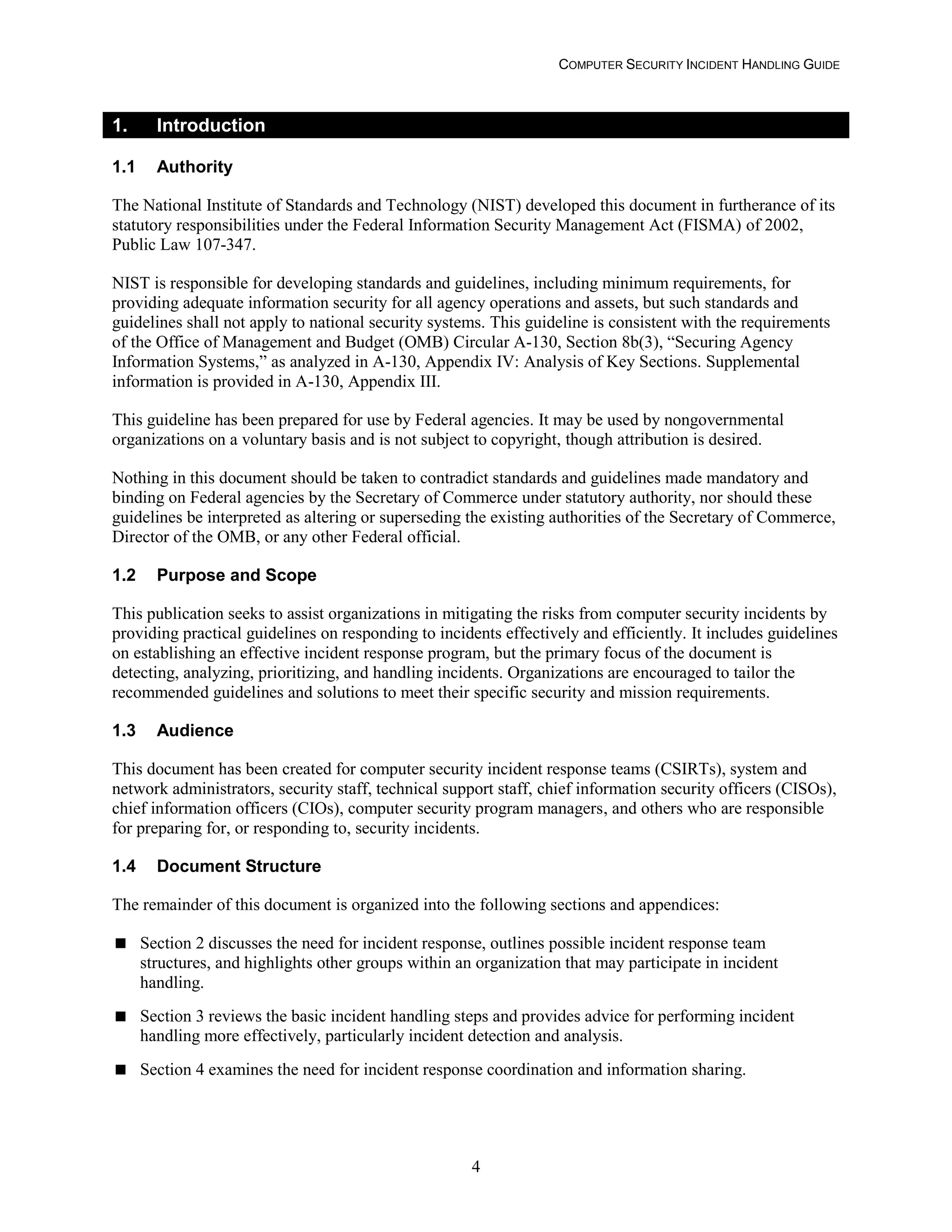 Computer Security Incident Handling Guide | PDF