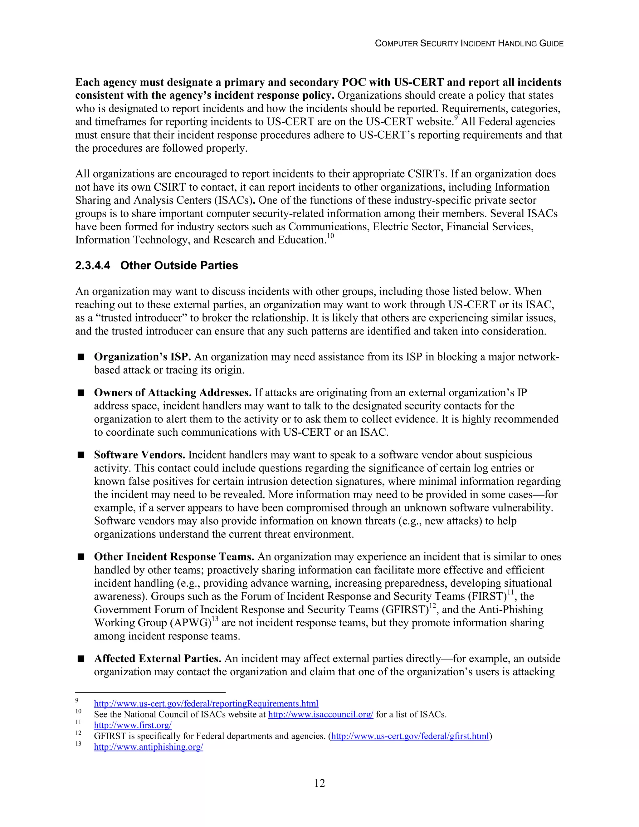 Computer Security Incident Handling Guide | PDF | IT and Internet ...