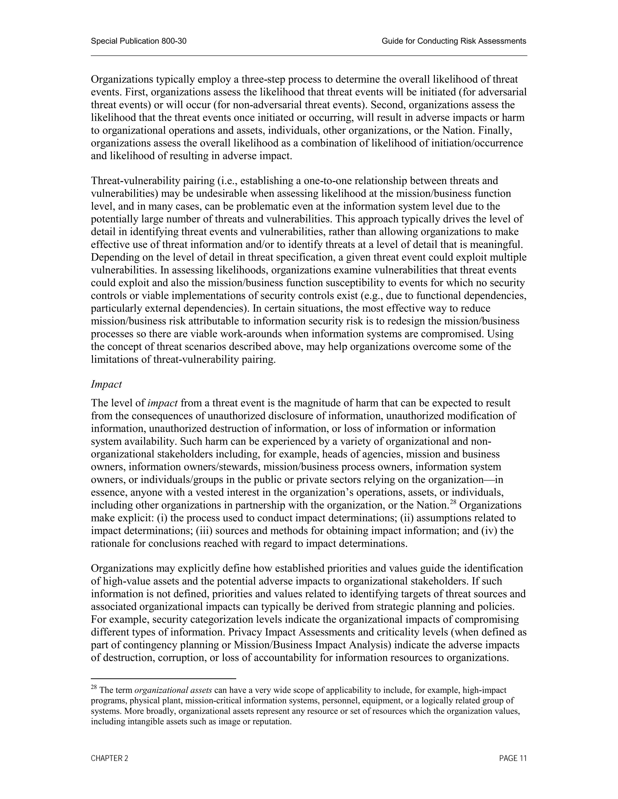 NIST Risk management Framework NIST 800-30, rev. 1 | PDF