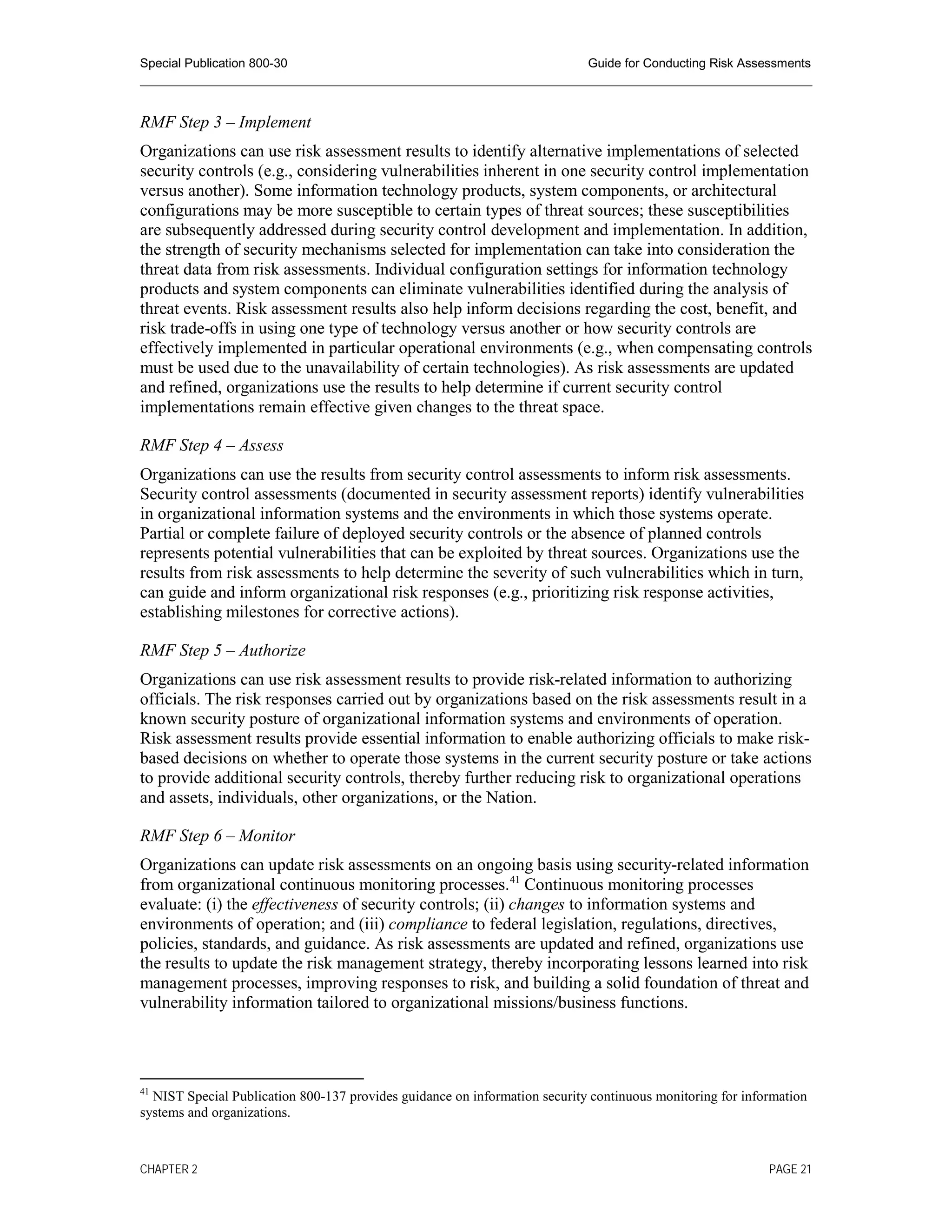 NIST Risk management Framework NIST 800-30, rev. 1 | PDF