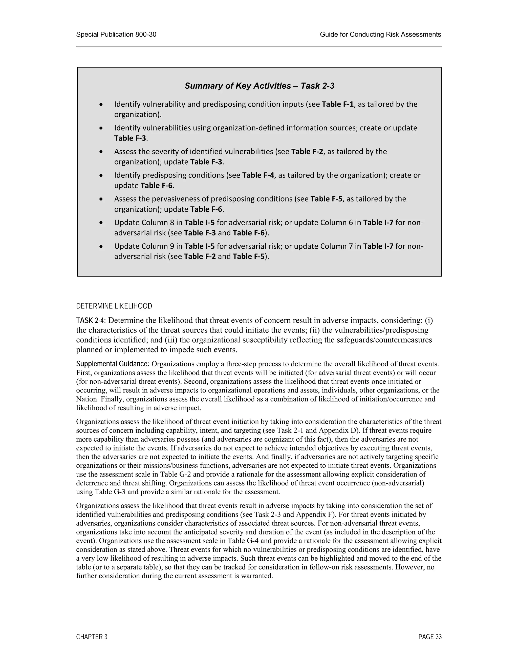 NIST Risk management Framework NIST 800-30, rev. 1 | PDF