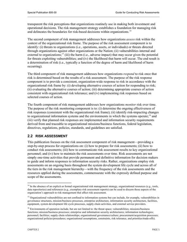 NIST Risk management Framework NIST 800-30, rev. 1 | PDF