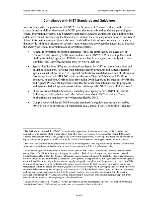 NIST Risk management Framework NIST 800-30, rev. 1 | PDF