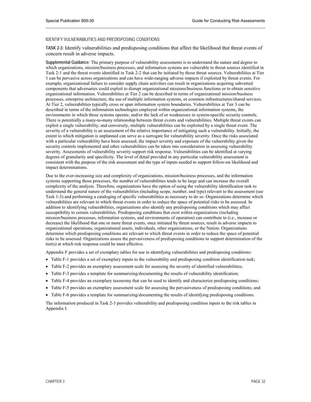 NIST Risk management Framework NIST 800-30, rev. 1 | PDF