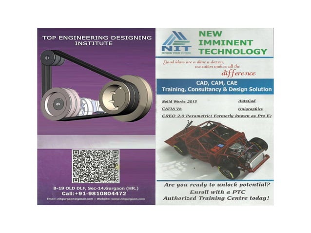 NIT Gurgaon: CAD, CAM, CAE, Production, Quality, Analysis, Creo 2.0, Solid Works, Catia ...