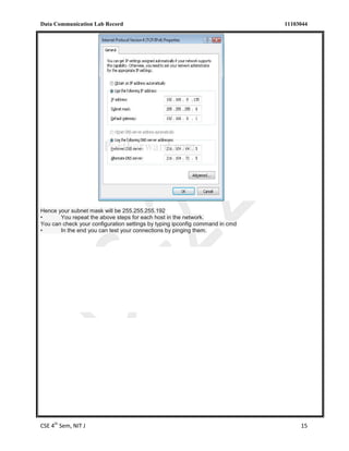 Computer Networking Lab File | PDF