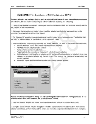 Computer Networking Lab File | PDF