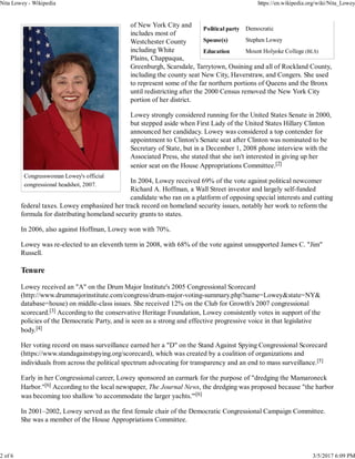 Nita lowey wikipedia(highlighted) | PDF