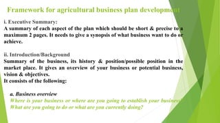 Preparing Agribusiness Plan | PPTX