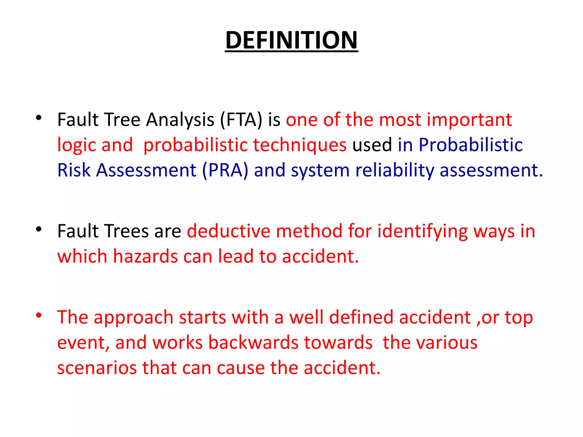 FAULT & EVENT TREE ANALYSIS | PPT