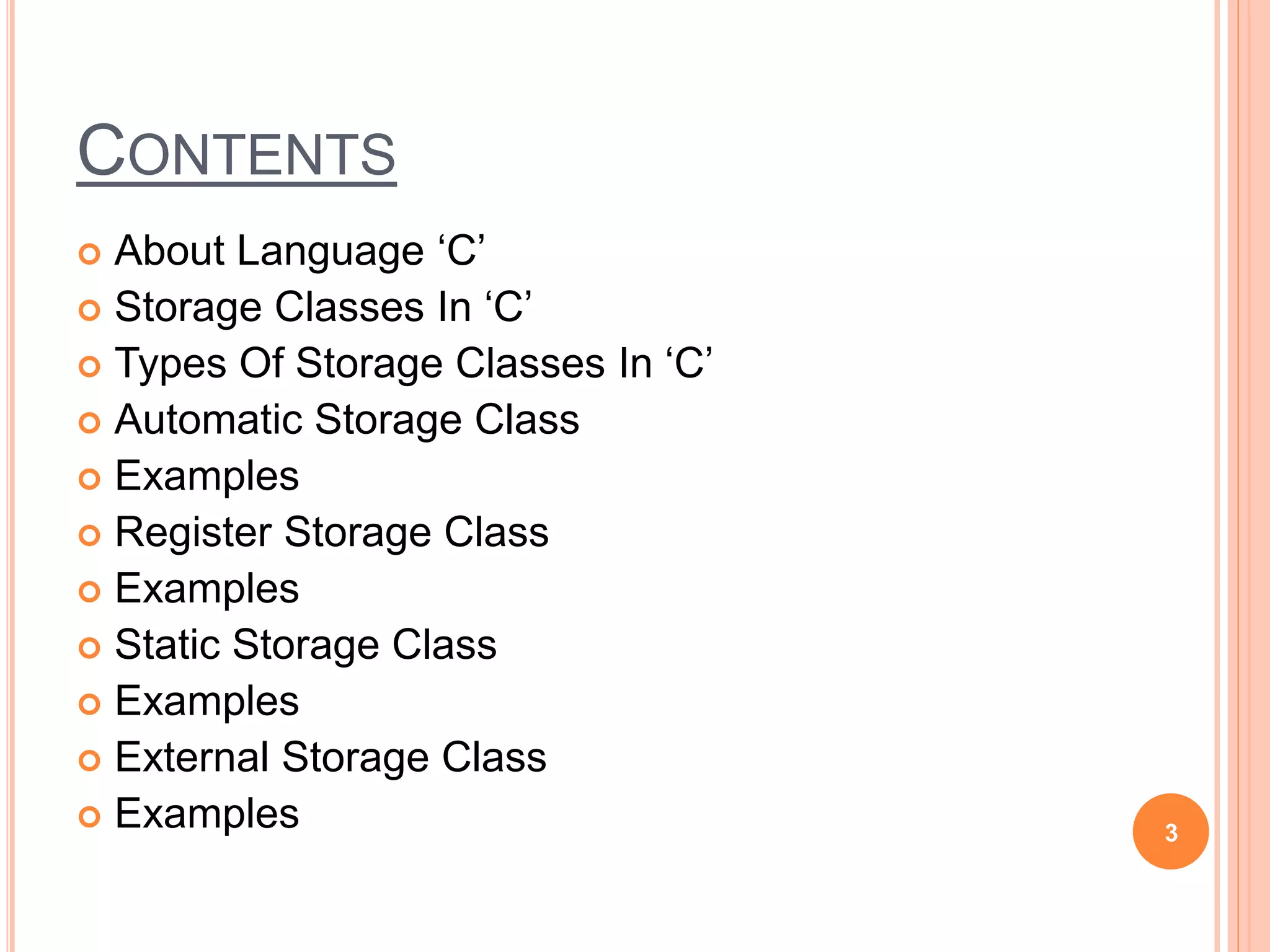 Storage classes in C | PPTX
