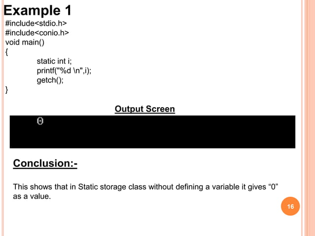 Storage classes in C | PPTX