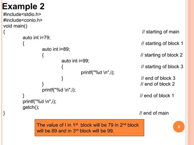 Storage classes in C | PPTX