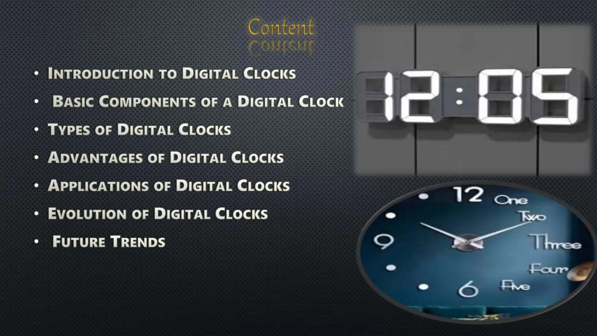Presentation of digital clock with description | PPTX