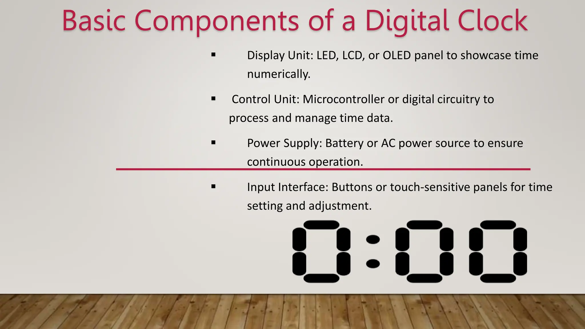 Presentation of digital clock with description | PPTX