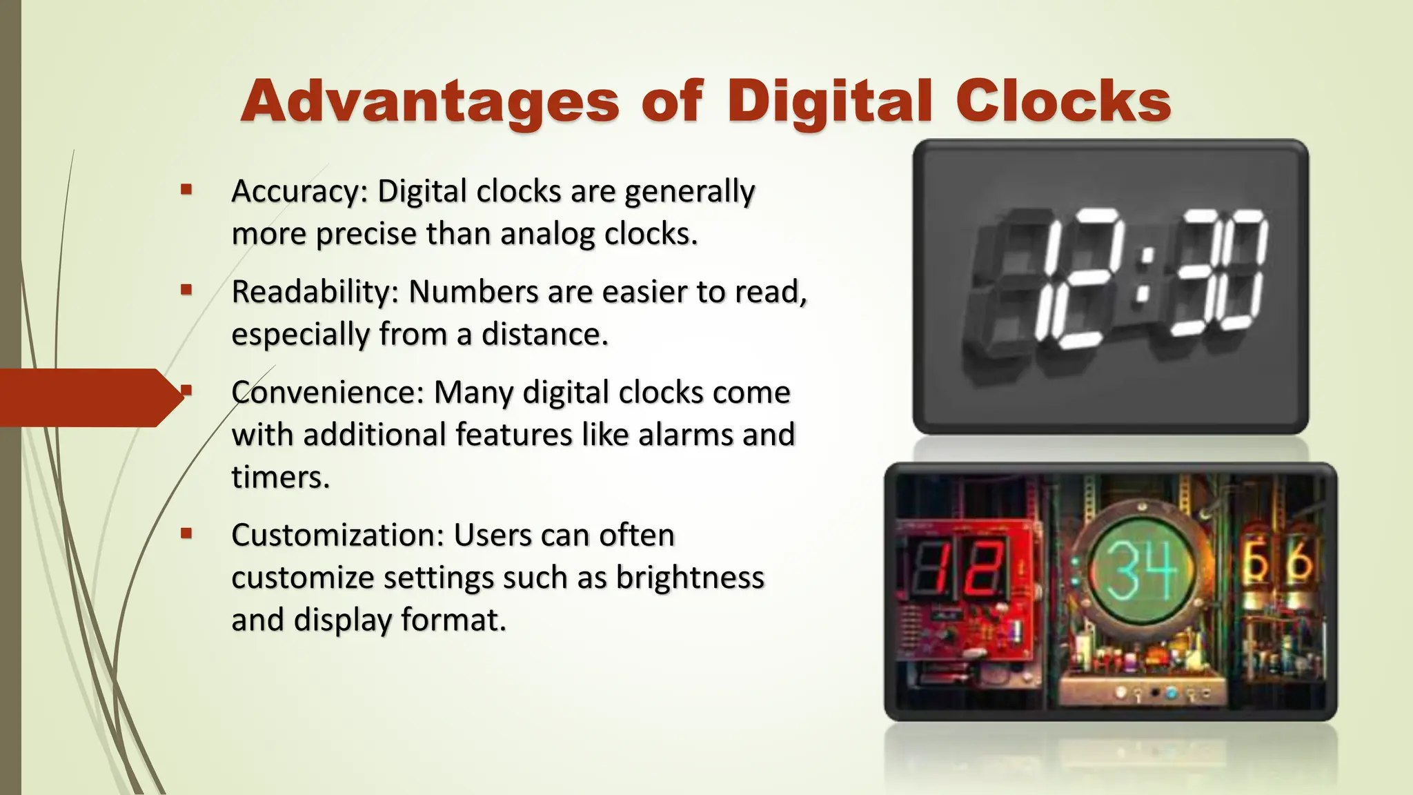 Presentation of digital clock with description | PPTX
