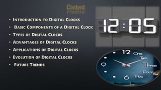 Presentation of digital clock with description | PPTX