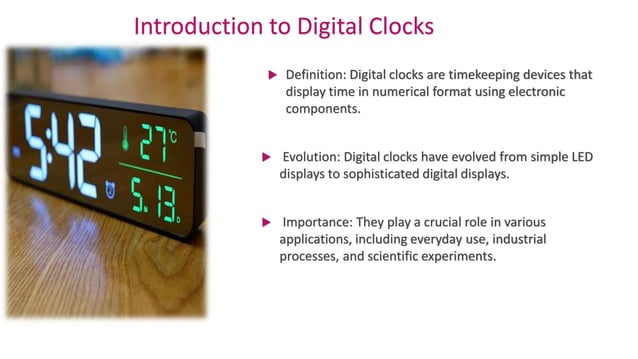 Presentation of digital clock with description | PPTX | Wearable ...