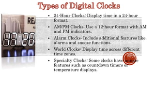 Presentation of digital clock with description | PPTX