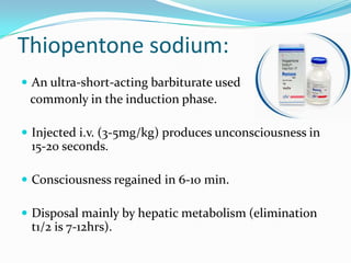 ANAESTHESIA-INTRAVENOUS | PPTX