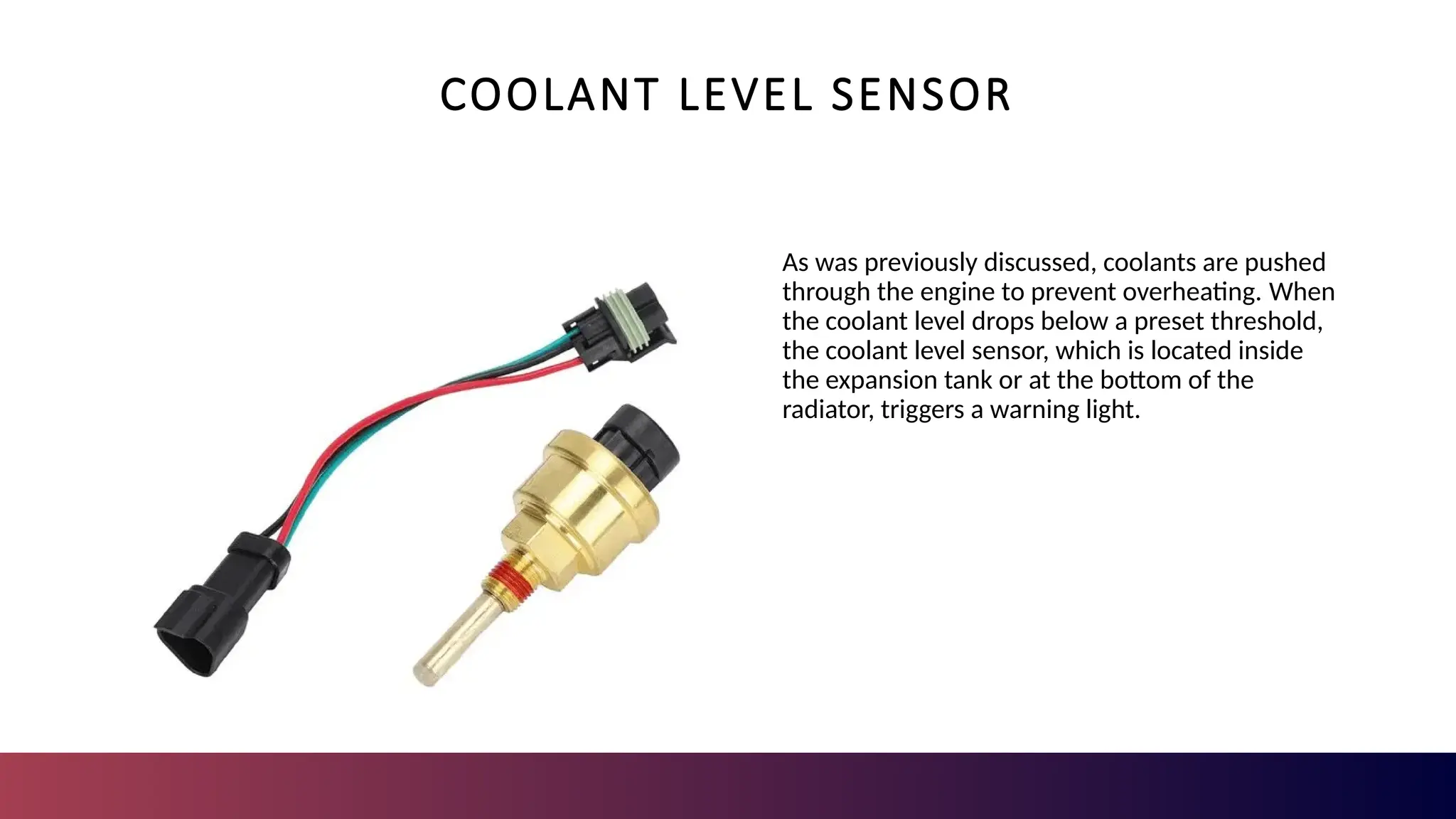 Sensors used in Engine compartment of Cars | PPTX