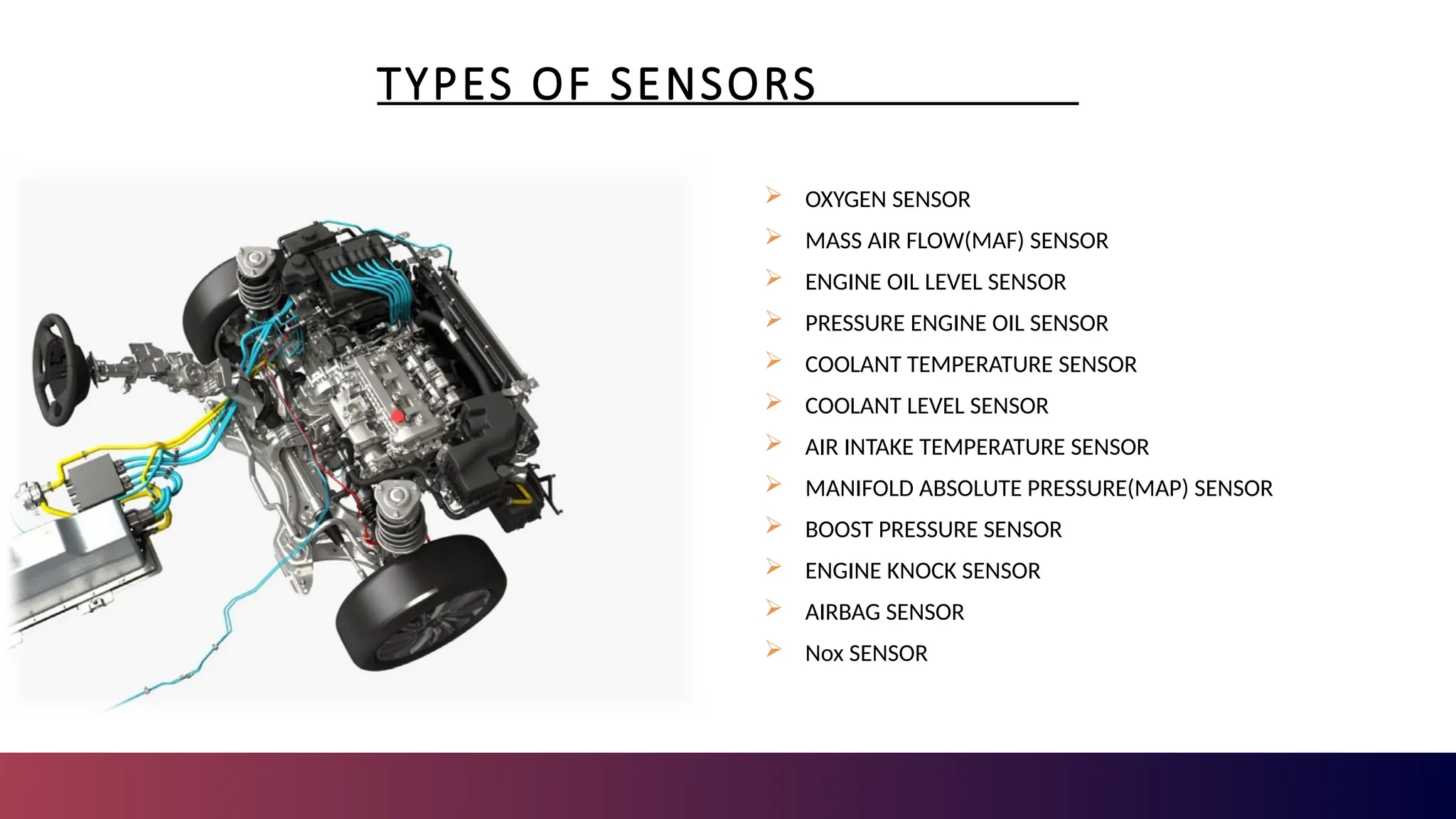Sensors used in Engine compartment of Cars | PPTX