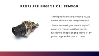 Sensors used in Engine compartment of Cars | PPTX