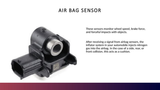 Sensors used in Engine compartment of Cars | PPT