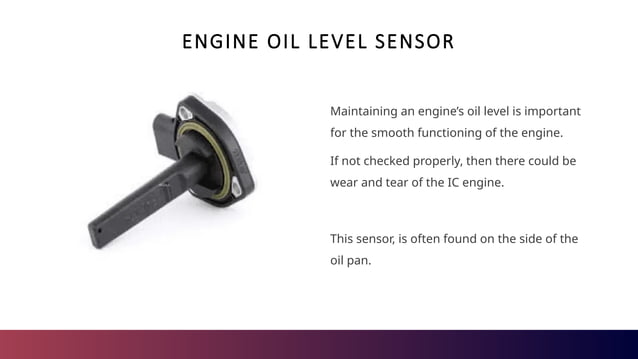 Sensors used in Engine compartment of Cars | PPT