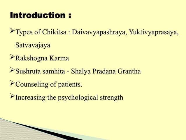 daivavyapasraya chikitsa in sushruta samhita | PPTX