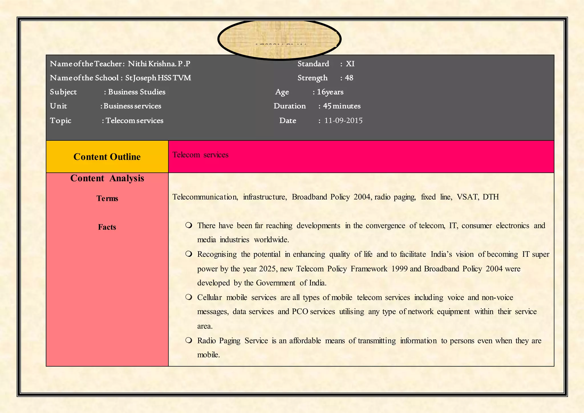 My ICT Lessonplan | PPT