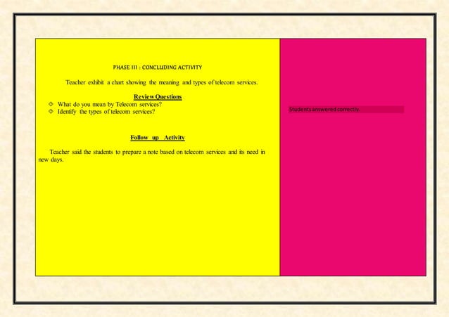 My ICT Lessonplan | PPT