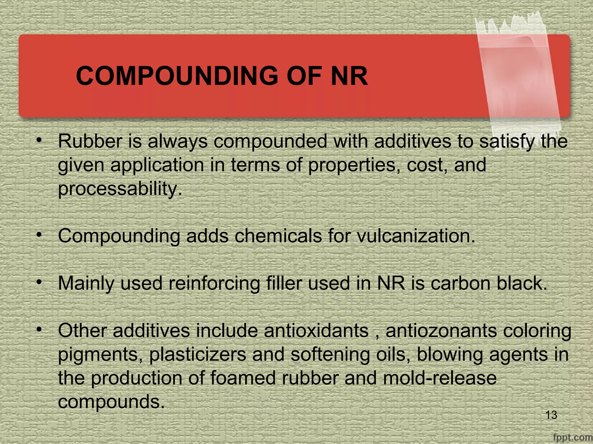 NATURAL RUBBER COMPOSITES | PPT