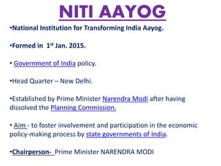 Niti aayog | PPT