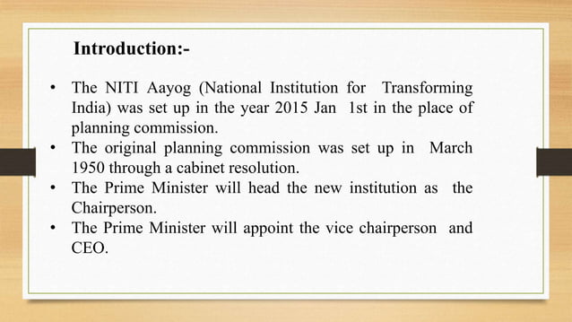 Niti aayog | PPT