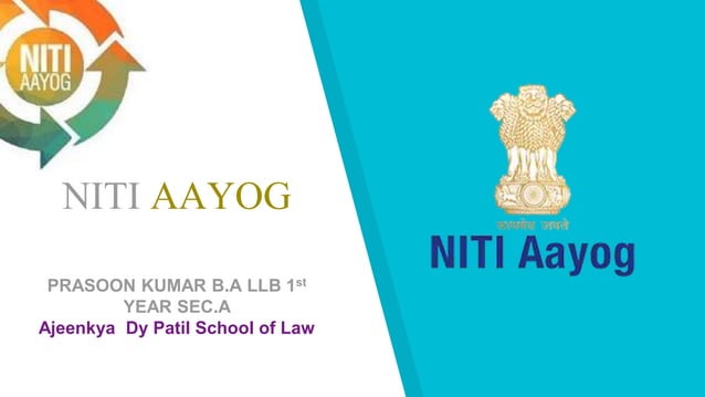 NITI AAYOG PROJECT 2020 | PPTX