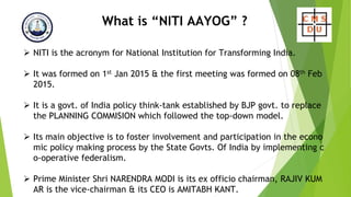 Niti aayog | PPTX