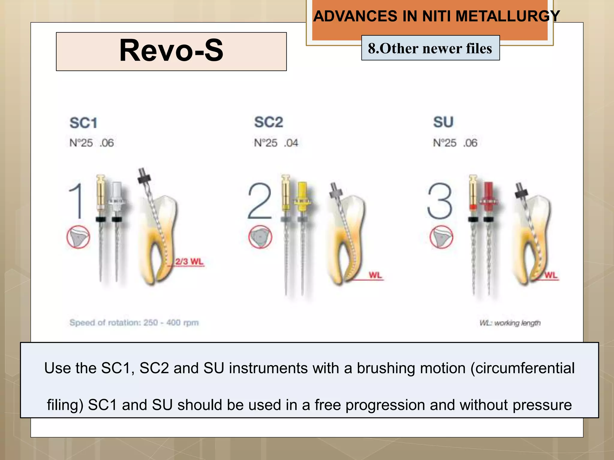 NiTi files - RECENT ADVANCES | PPTX