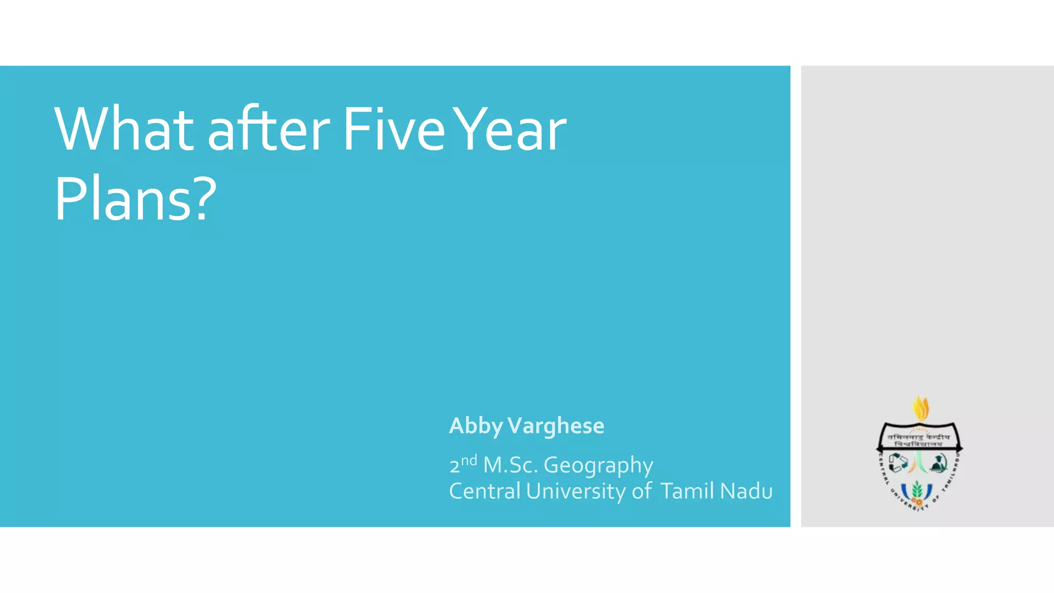 What after Five Year Plans? NITI ayog | PPTX
