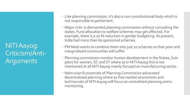What after Five Year Plans? NITI ayog | PPTX