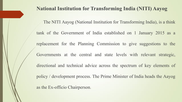 Niti ayog | PPT