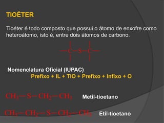 Funções Orgânicas Nitrogenadas e Sulfuradas | PPTX