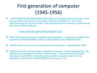 generation of computers | PPTX