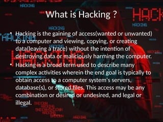 Hacking presentation or hacker control the world.pptx | Internet ...