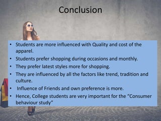 Consumer Behavior Apparel Presentation | PPTX