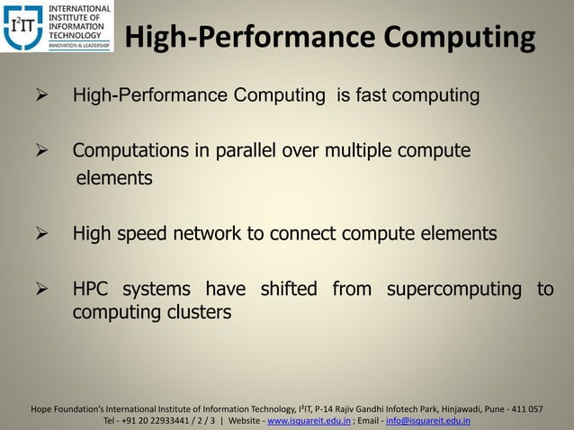 What Is High Performance-Computing? | PPT