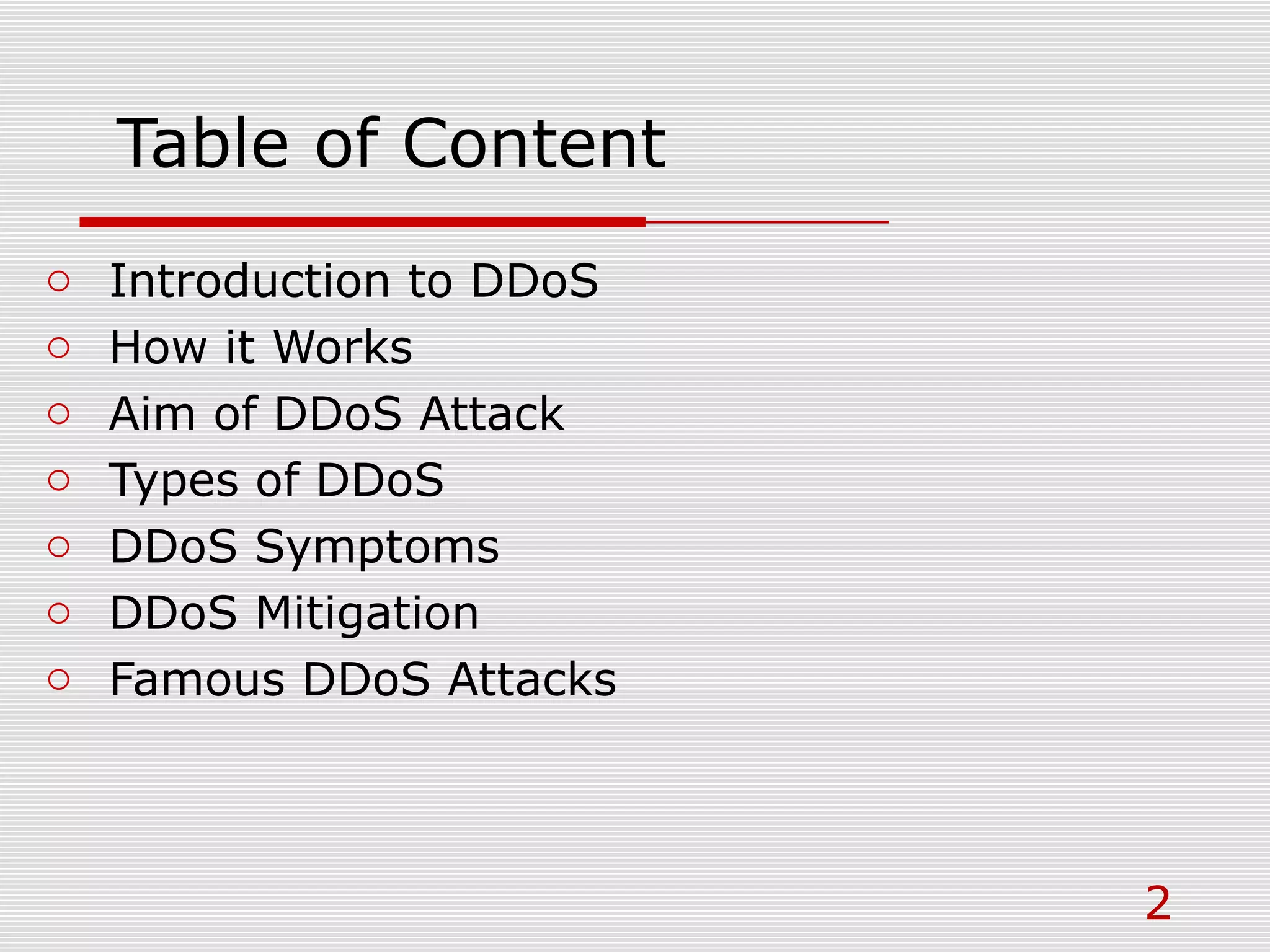 DDoS Attack PPT by Nitin Bisht | PPT