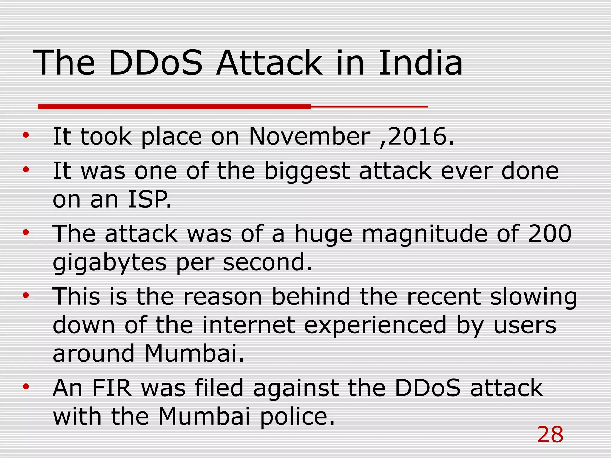 DDoS Attack PPT by Nitin Bisht | PPT