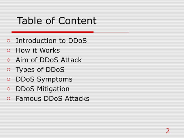 DDoS Attack PPT by Nitin Bisht | PPT
