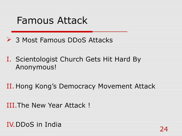 DDoS Attack PPT by Nitin Bisht | PPT